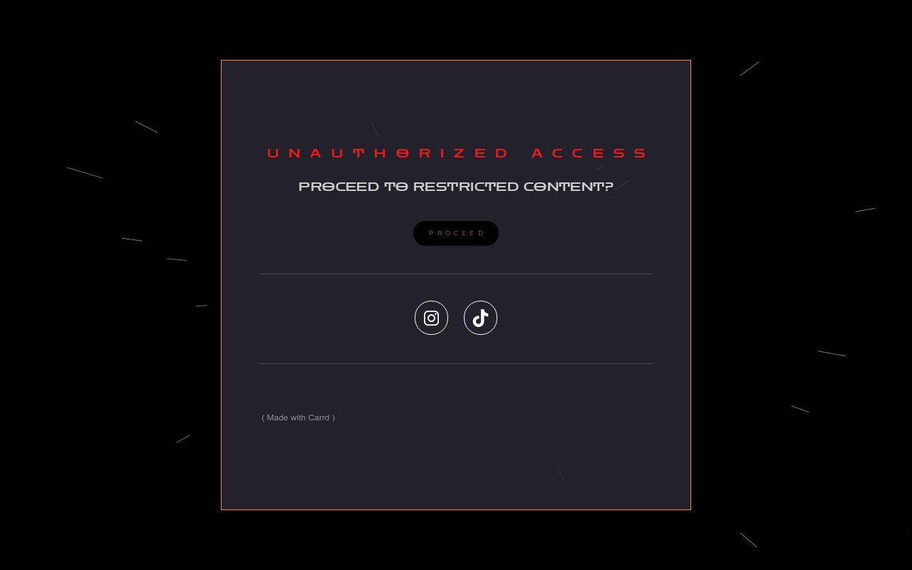 WARNING: UNAUTHORIZED ACCESS